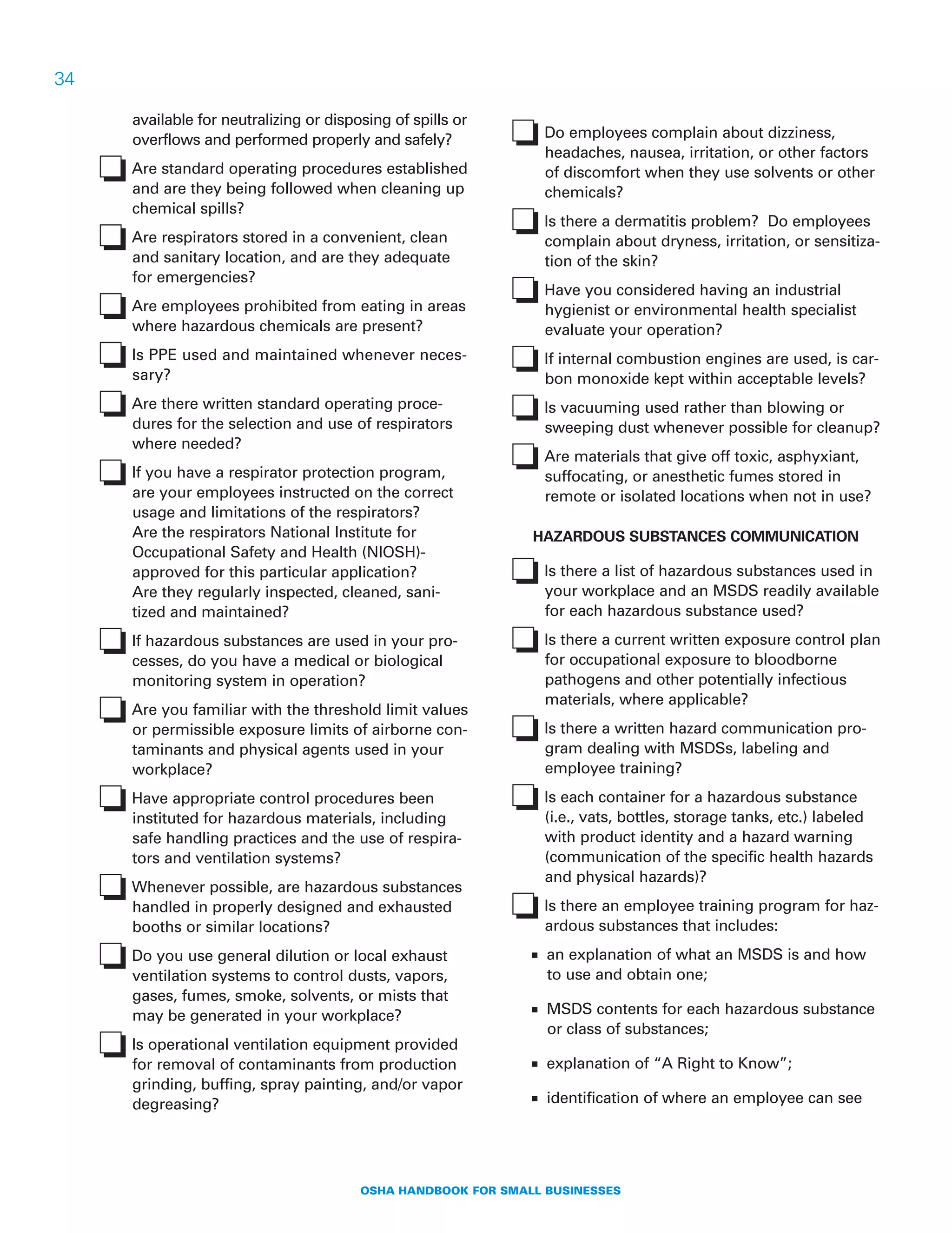 Osha small business handbook | PDF