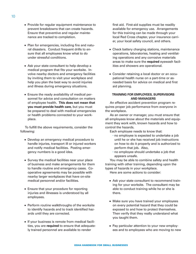 Osha small business handbook | PDF