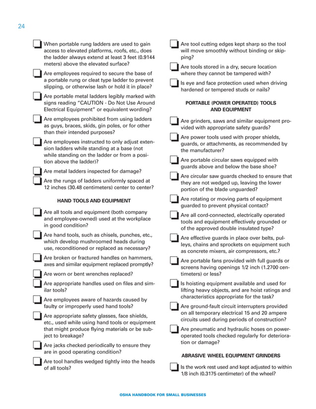 Osha small business handbook | PDF