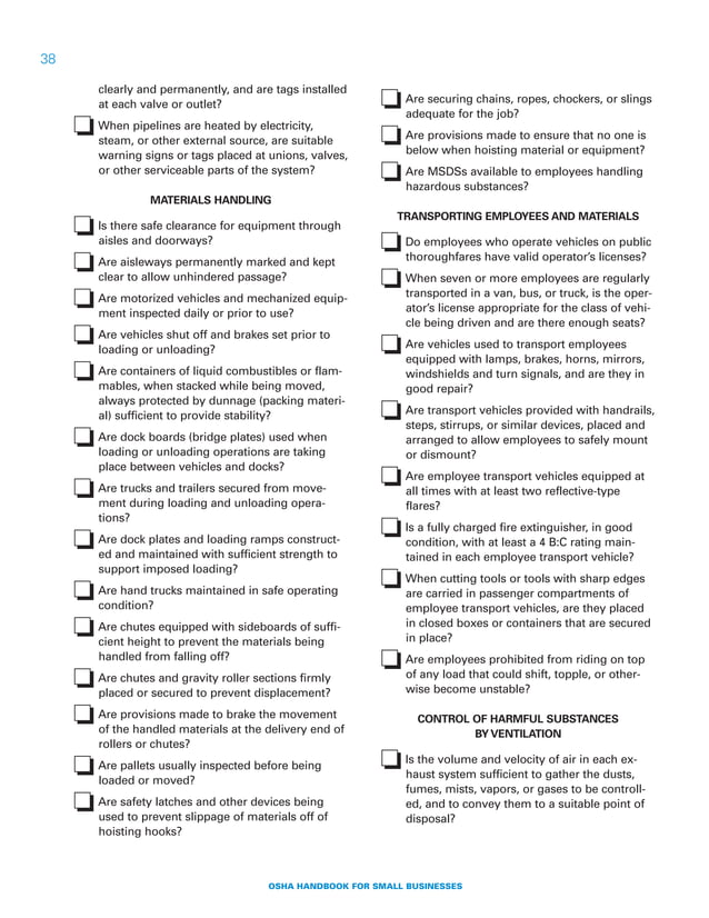 Osha small business handbook | PDF