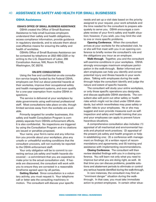 Osha small business handbook | PDF