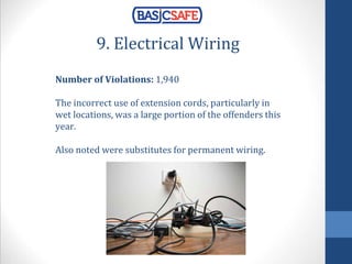 OSHA's Top 10 Violations of 2016 | PPTX