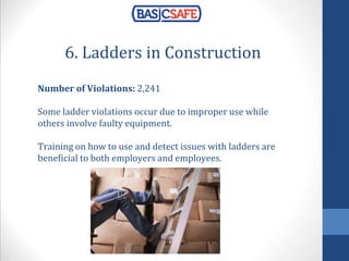 OSHA's Top 10 Violations of 2017 | PPTX | Injuries | Diseases and ...