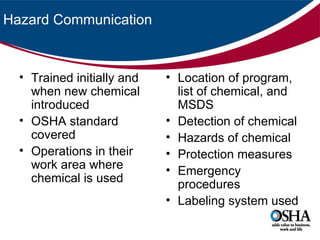 Osha training requirements | PPT