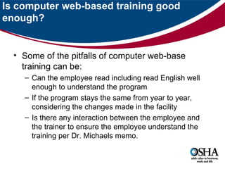 Osha training requirements | PPT