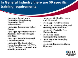 Osha training requirements | PPT
