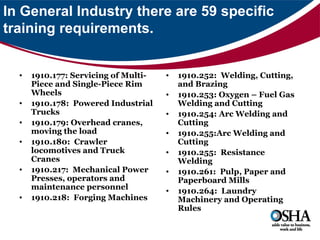Osha training requirements | PPT
