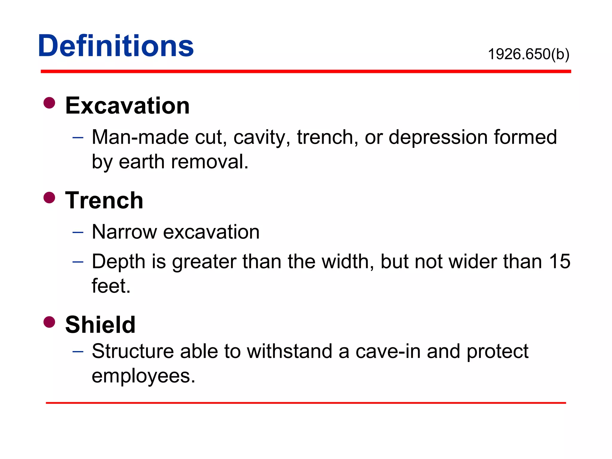 OSHA Trenching and Excavation Requirements | PPT