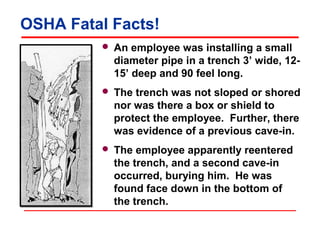 OSHA Trenching and Excavation Requirements | PPT