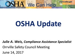 OSHA: We Can Help | PPT