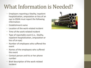 OSHA Update Illinois Iowa New OSHA Injury Reporting Rule. | PPT