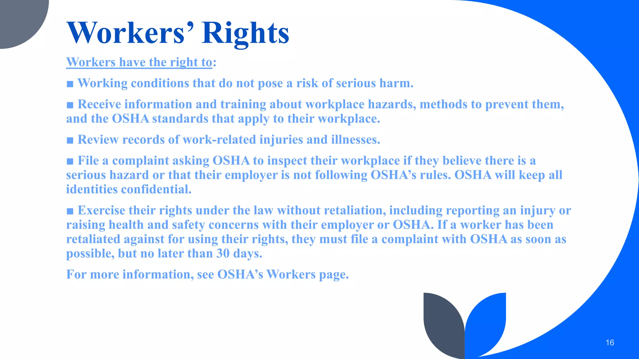OSHA Violence in the Workplace Regulations.ppsx