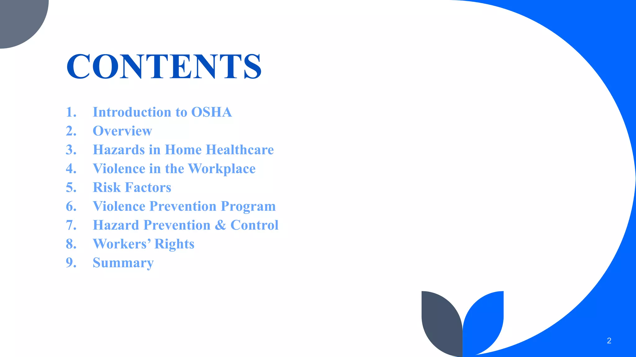 OSHA Violence in the Workplace Regulations.ppsx
