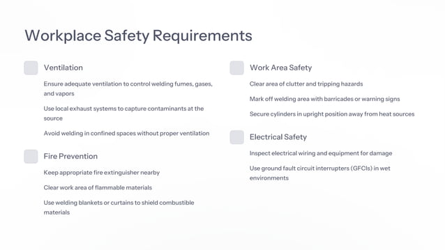 OSHA Welding Safety Checklist with eAuditor Audits & Inspections | PDF