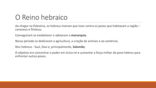 slide sobre a História Antiga: os Hebreus | PDF