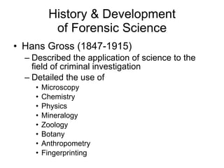 Overview History of Forensic Science | PPT