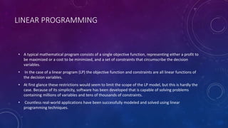 Models of Operational research, Advantages & disadvantages of ...