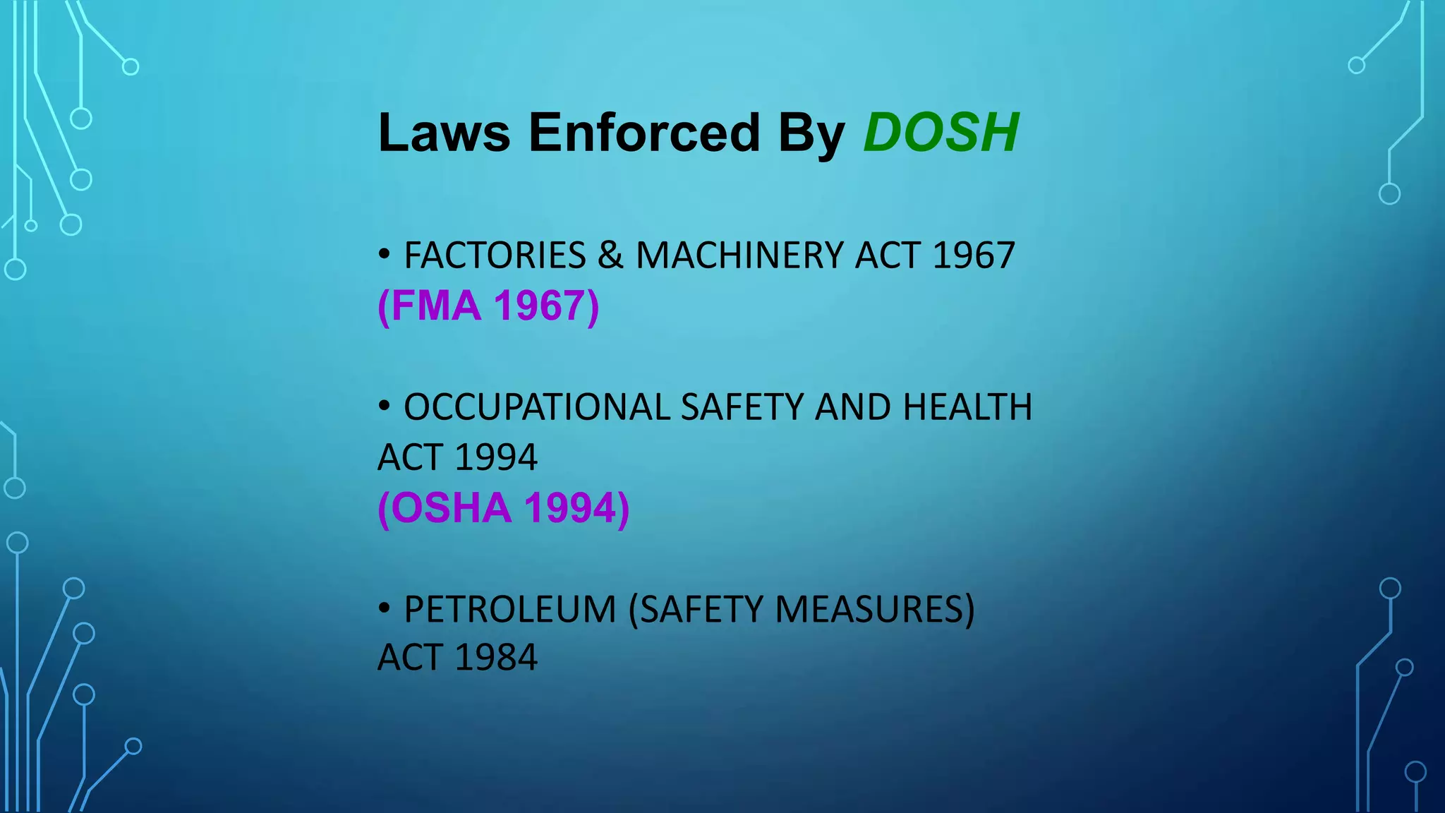 OSH in malaysia.pptx | Business | Business and Finance