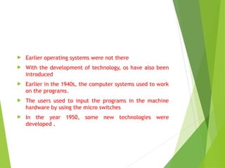 os history and evolution and it's origins.ppt | Operating Systems ...