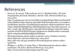 Thrombocytopenia Absent Radius Syndrome | PPT