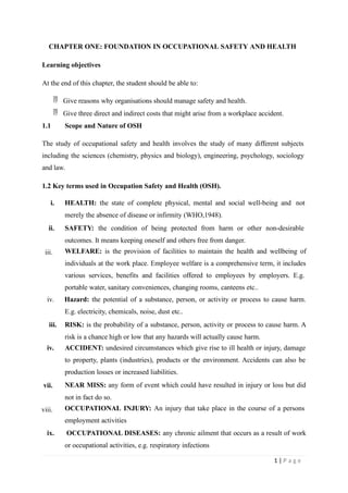 OSH MODULE SHORT COURSES FOR OCCUPATIONAL HEALTH AND SAFETY INDUSTRIAL TRAINING | PPTX