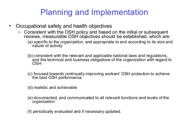 Safety and Health Management Systems (OSHMS) 2003