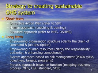 OSHMS as a Tool For Continual Improvement by Mr Roy SUCOFINDO | PDF