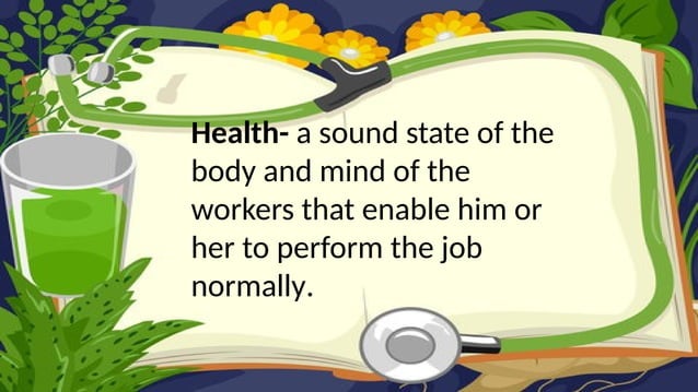 OSHS.pptx Occupational Health and Safety in Technology and Livelihood ...