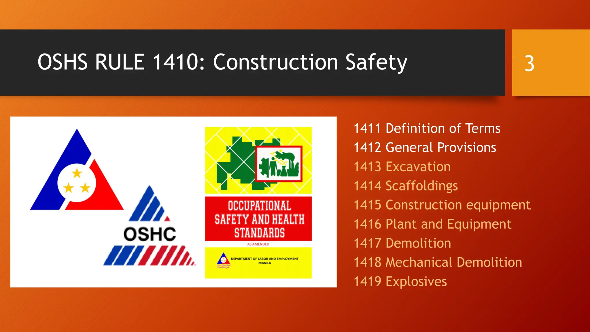 OSHS Rule 1410 and Department Order No. 13 | PDF