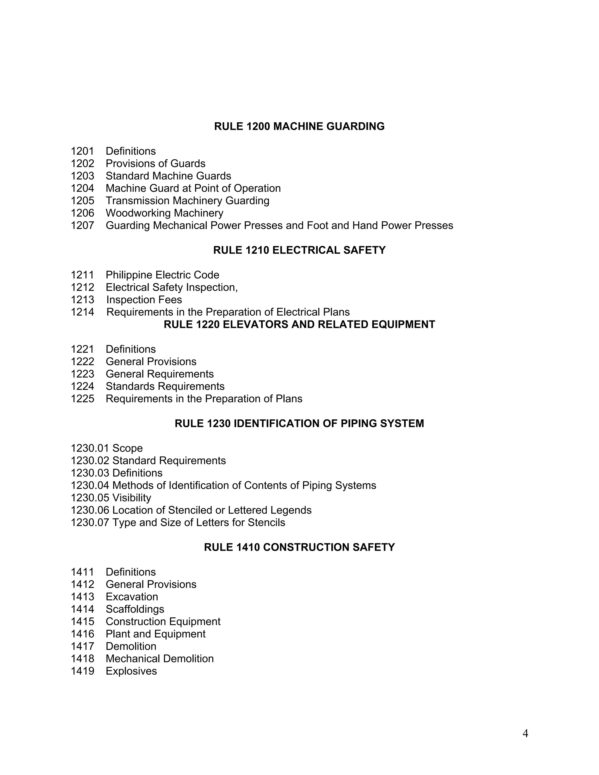 Osh standard (yellow book) | PDF