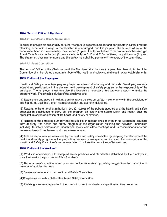 Osh standard (yellow book) | PDF