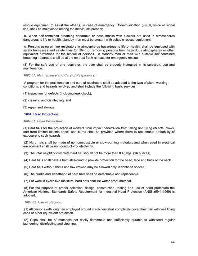 Osh standard (yellow book) | PDF