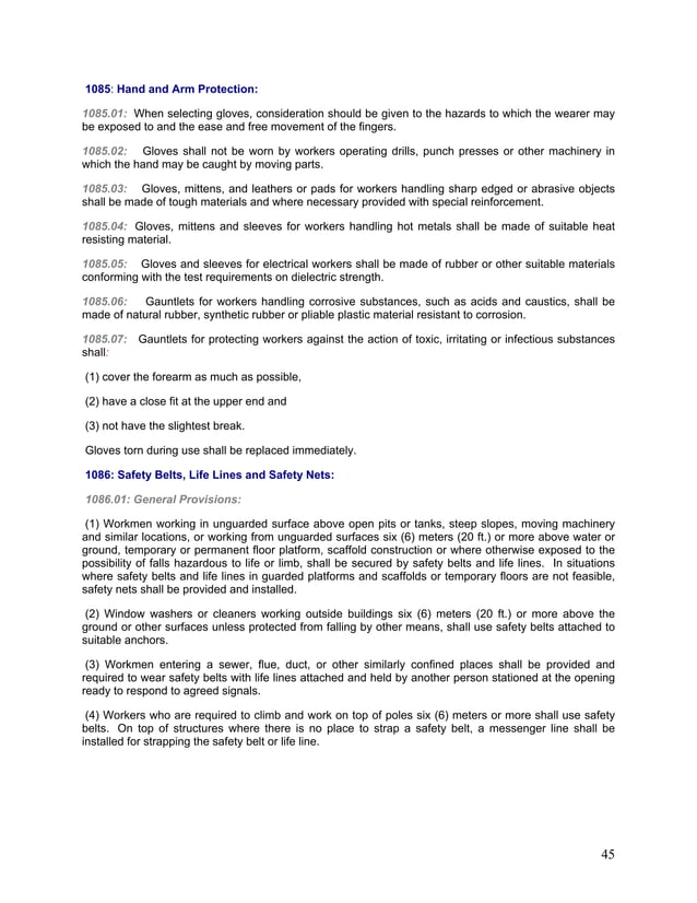 Osh standard (yellow book) | PDF