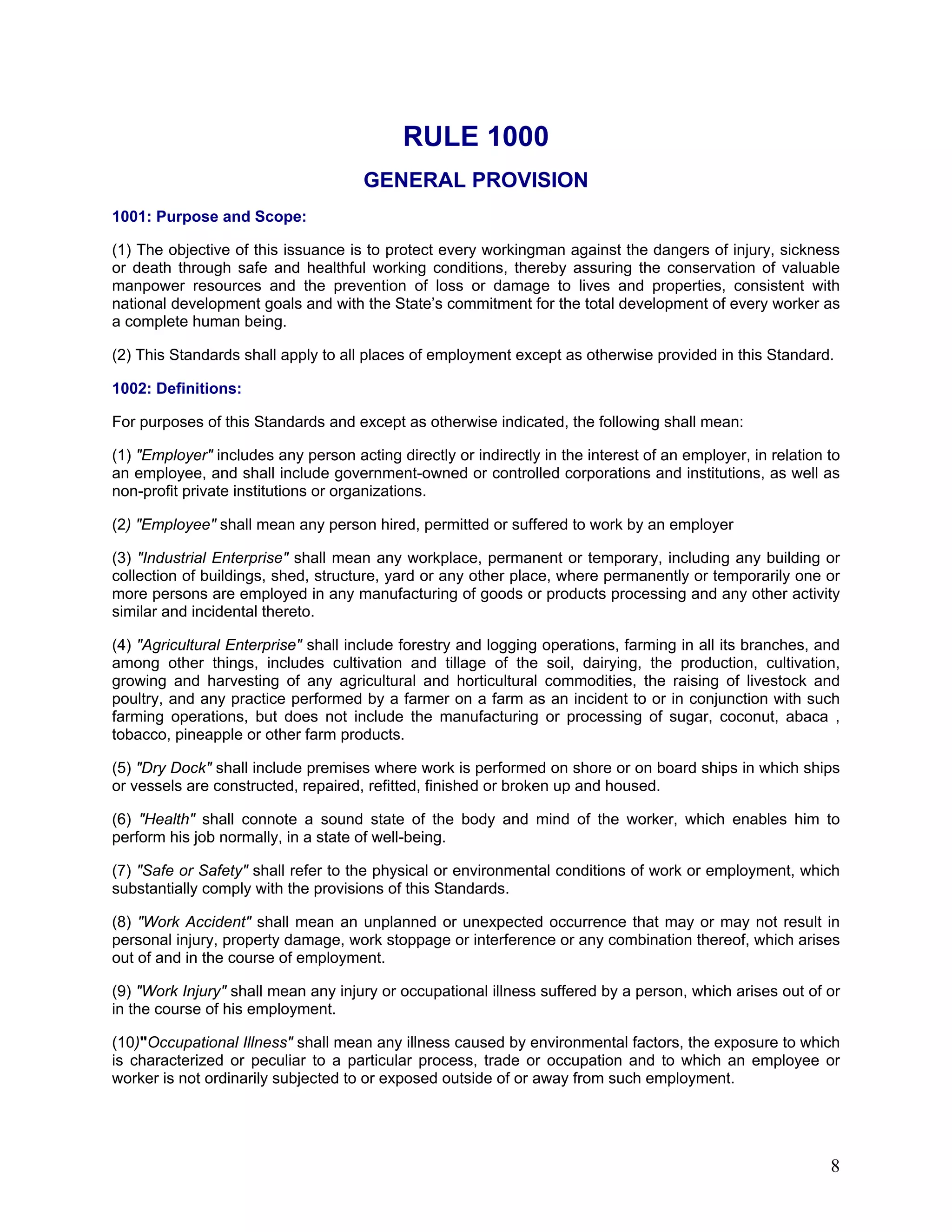 Osh standard (yellow book) | PDF