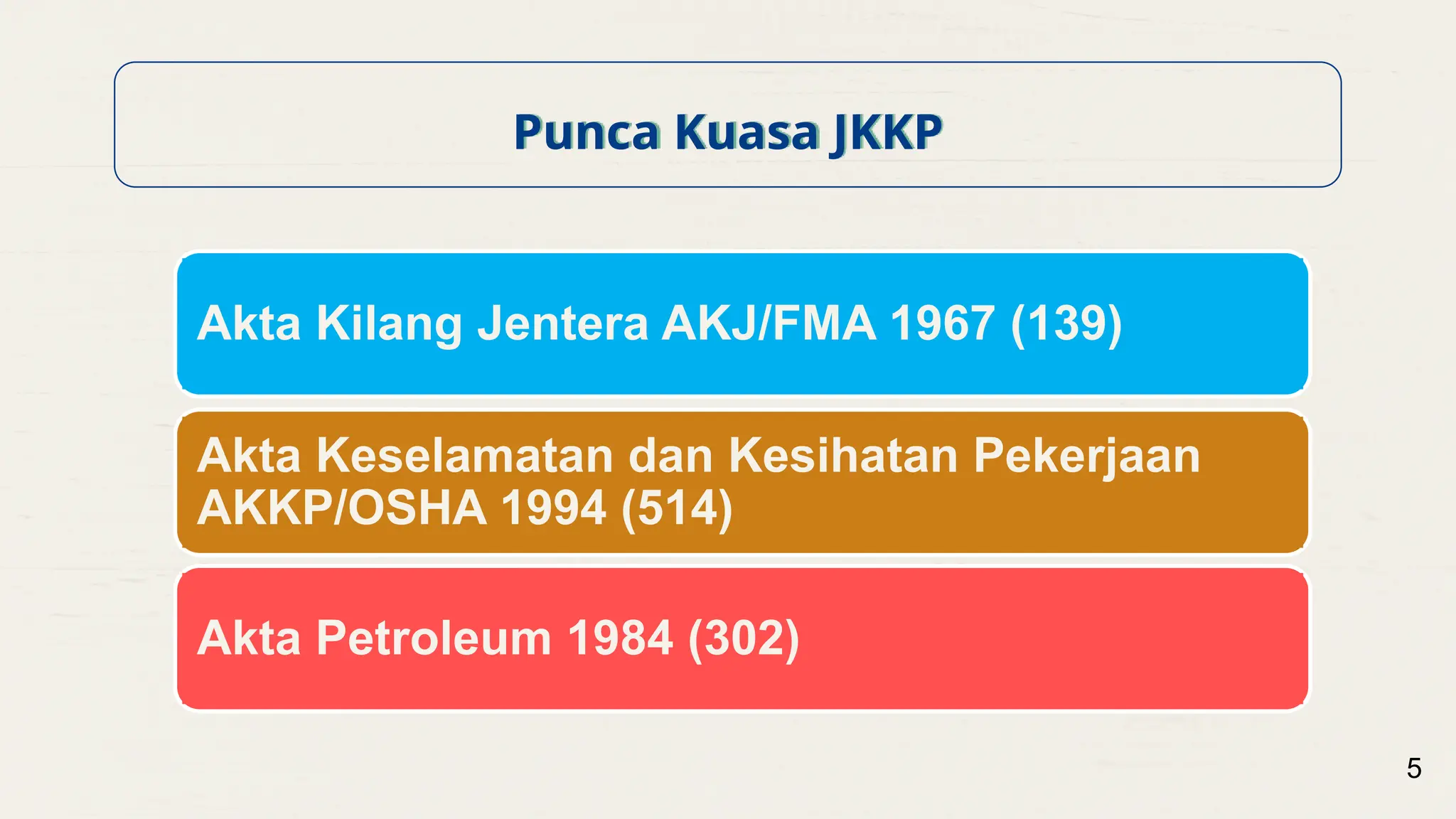 PENGENALAN PENGURUSAN KESELAMATAN & KESIHATAN PEKERJAAN (OSH) DI TEMPAT ...