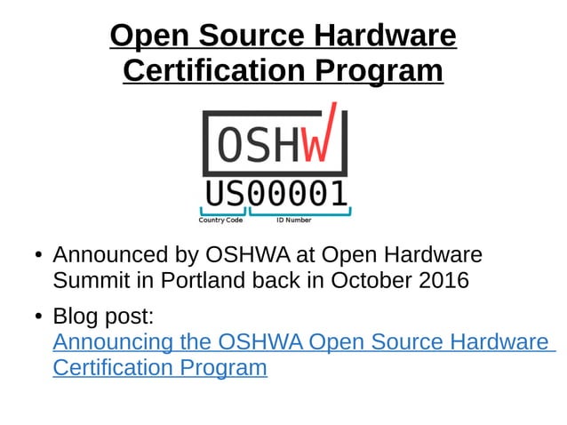 Intro to Open Source Hardware (OSHW) | PPT