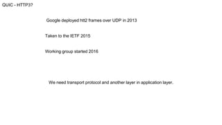 Introduction to OSI and QUIC | PPT
