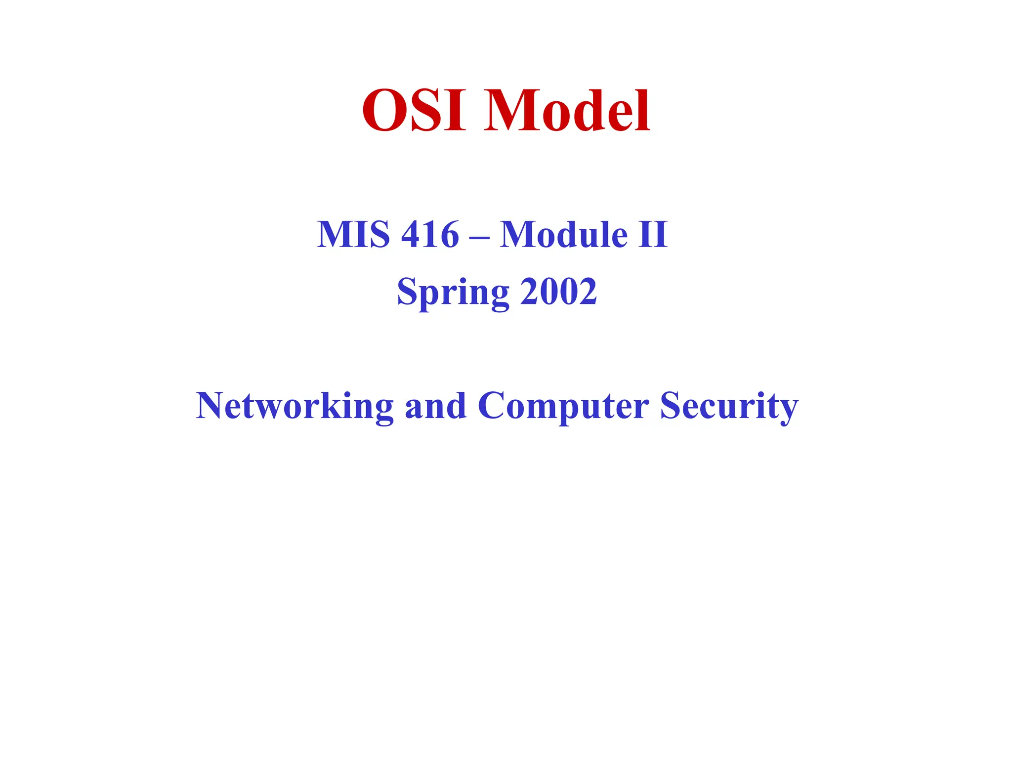 OSI Reference Model Explained in Simple Words | PPT