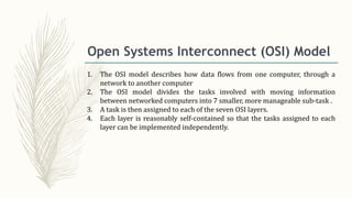 Osi model | PPTX | Computer Networking | Computing