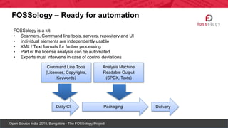 FOSSology and OSS-Tools for License Compliance and Automation | PPT