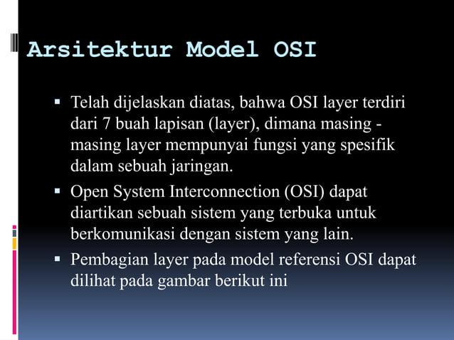 Osi 7 layer dan subnetting | PPTX