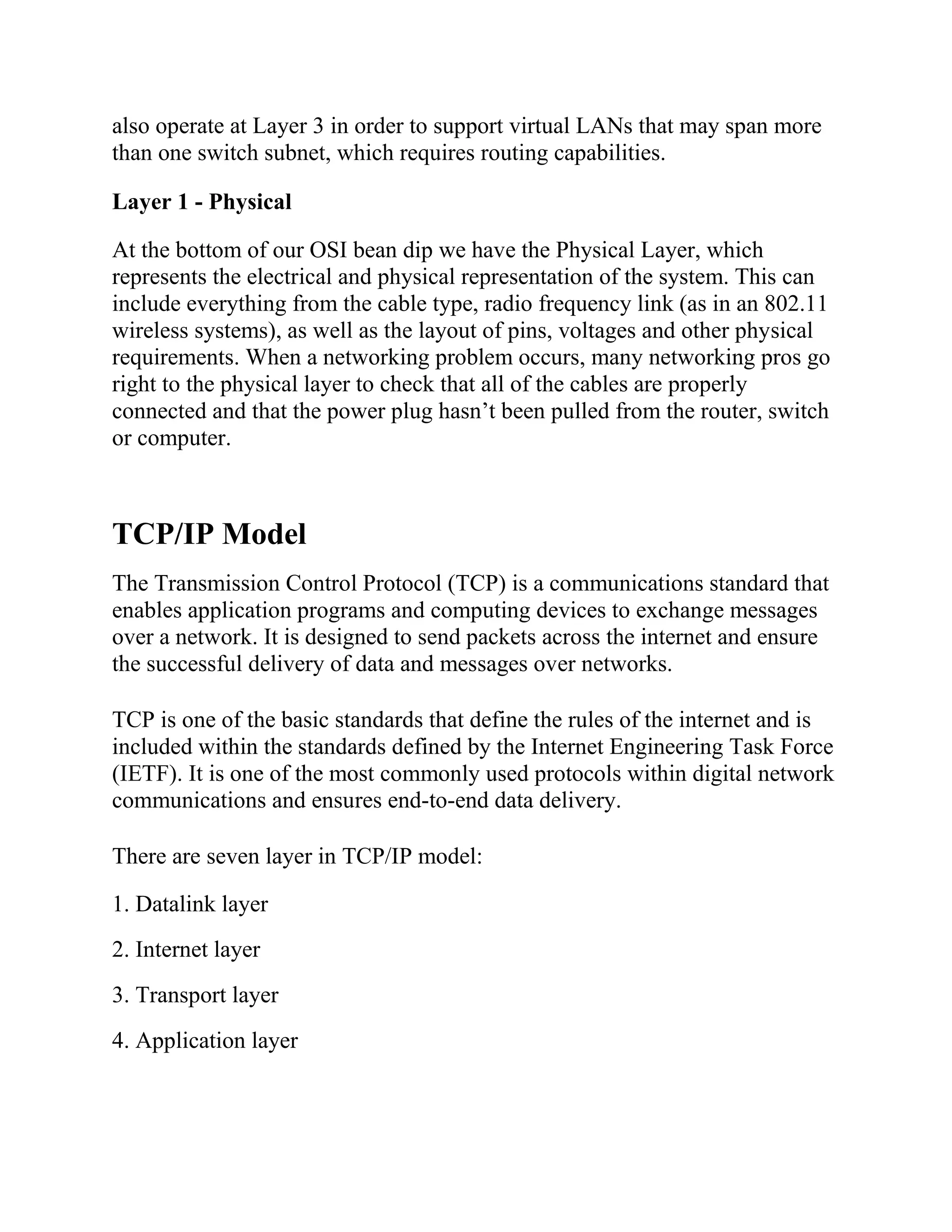 OSI and TCP/IP Model | PDF