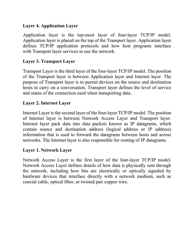 OSI and TCP/IP Model | PDF