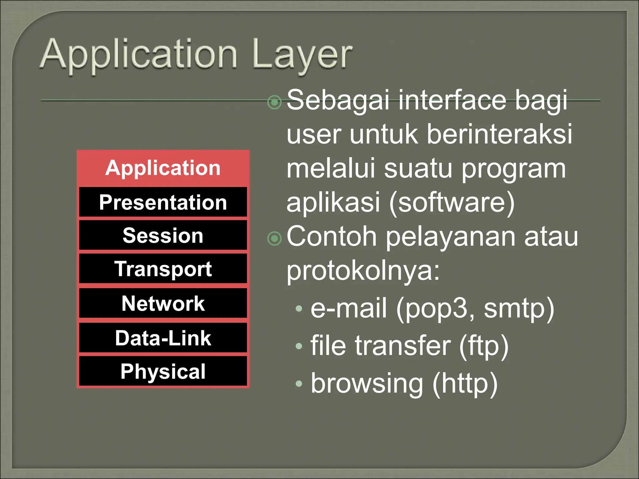 Perbandingan Layer (Open System Interconnection) OSI dan TCP-IP (Transmission Control Protocol ...
