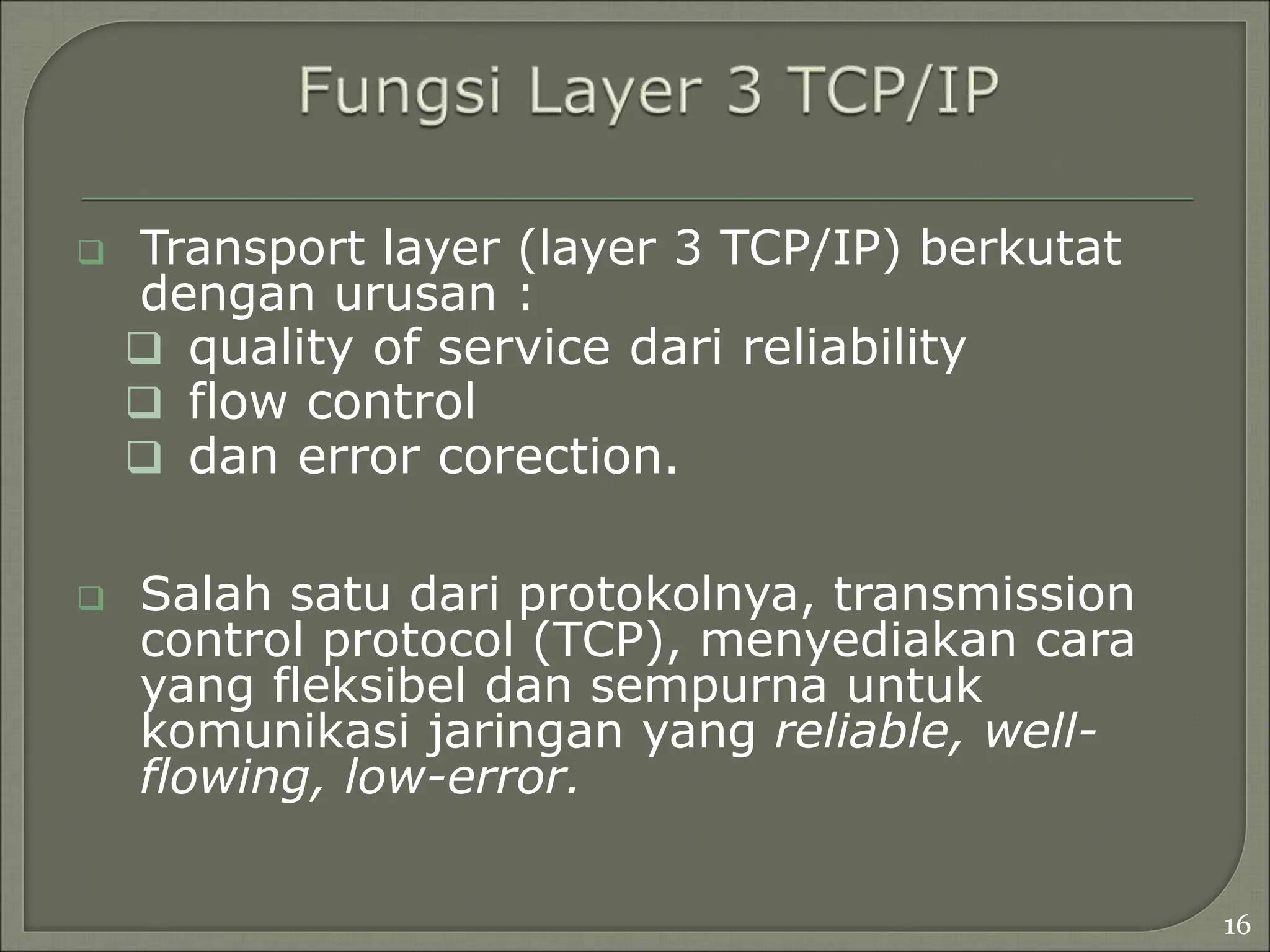 Perbandingan Layer (Open System Interconnection) OSI dan TCP-IP (Transmission Control Protocol ...