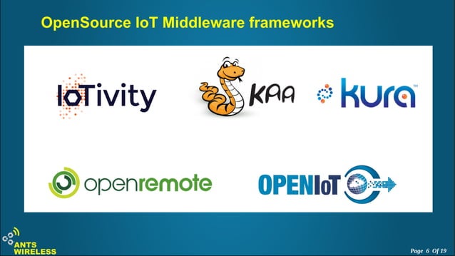 OpenSource IoT Middleware Frameworks | PDF