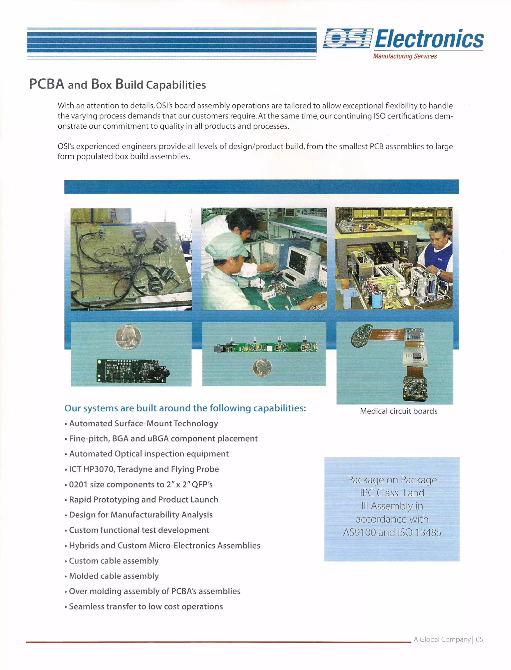 OSI Electronics Manufacturing Services Brochure | PDF