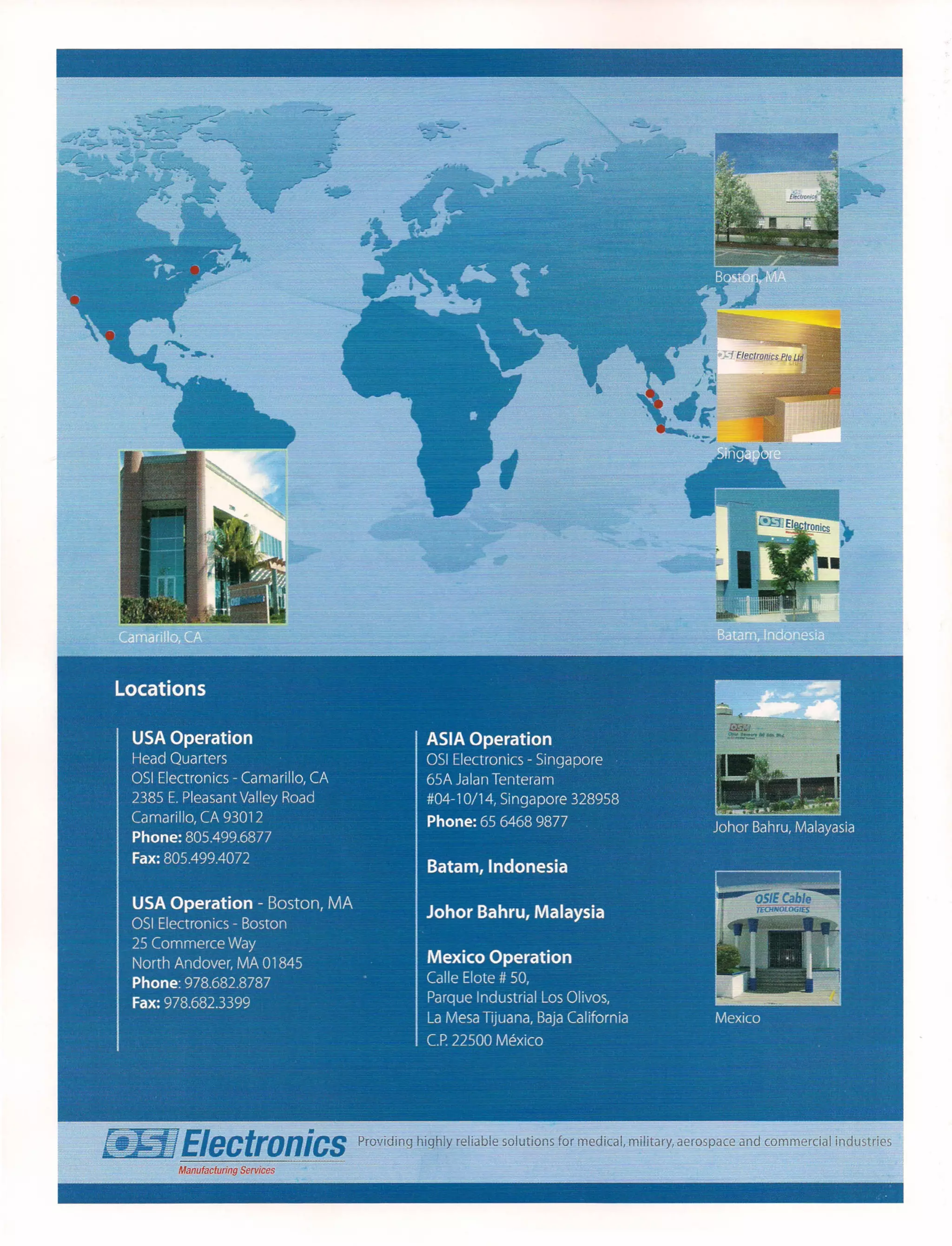 OSI Electronics Manufacturing Services Brochure | PDF