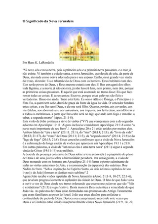 O significado da nova jerusalém | DOCX