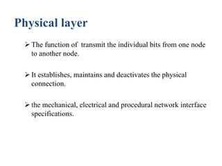 OSI in physical and data link Layer.pptx | Computer Networking | Computing